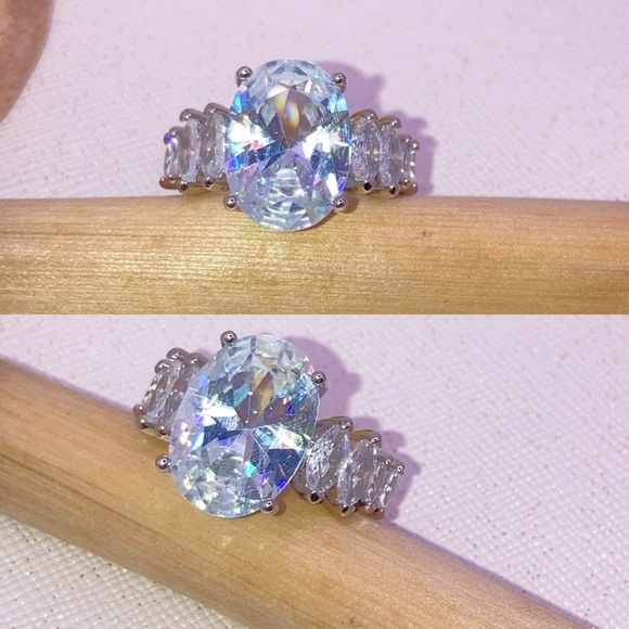 Fashion Jewelry | Jewelry | Sparkling White Sapphire Chunky Bling Ring ...